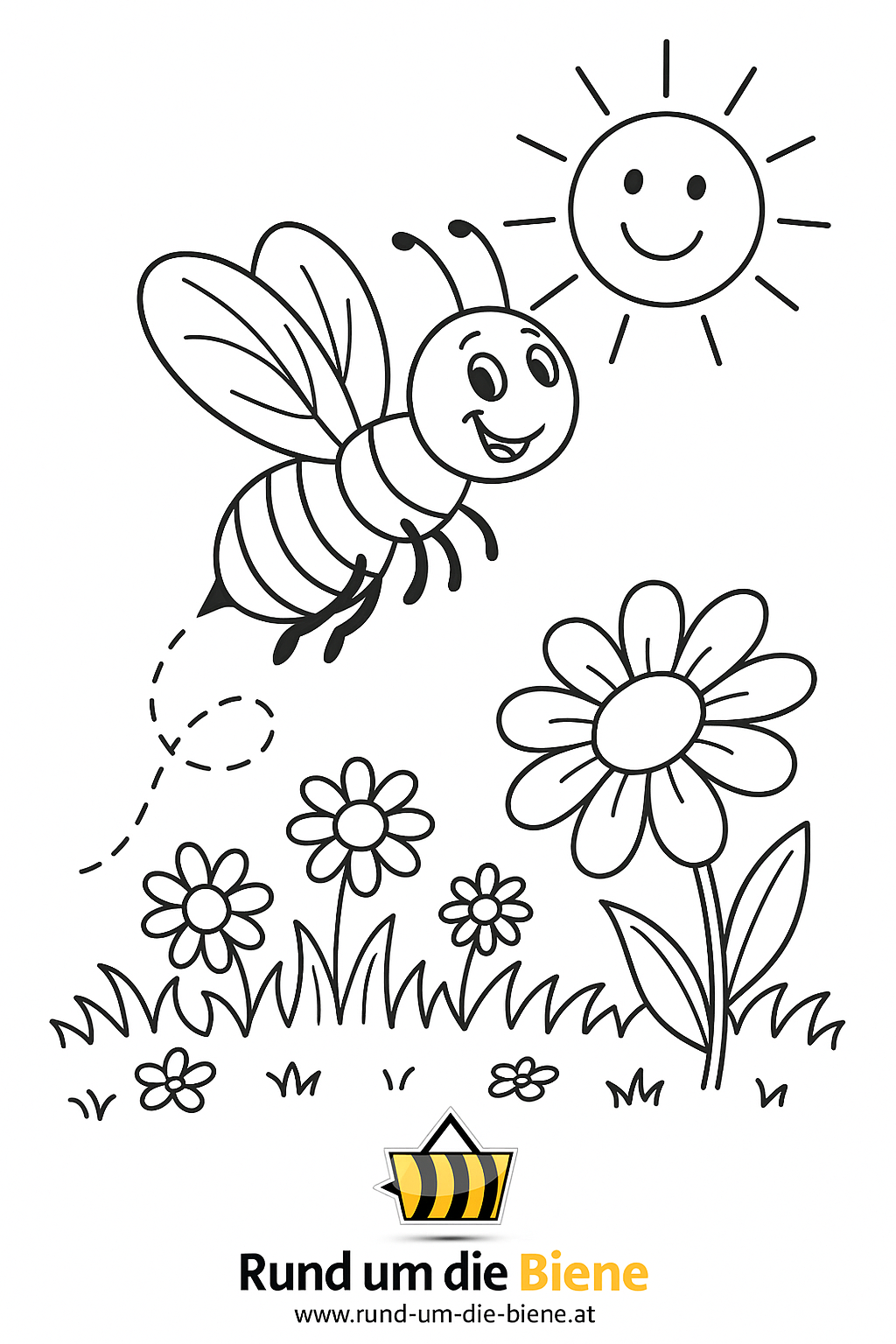 Ausmalbilder Bienen, Imker und Honig für Kinder | Rund um die Bienen